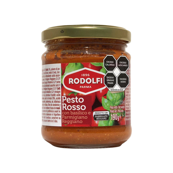 Rodolfi - Pesto rojo con albahaca y parmigiano reggiano 190g – Hanseatik